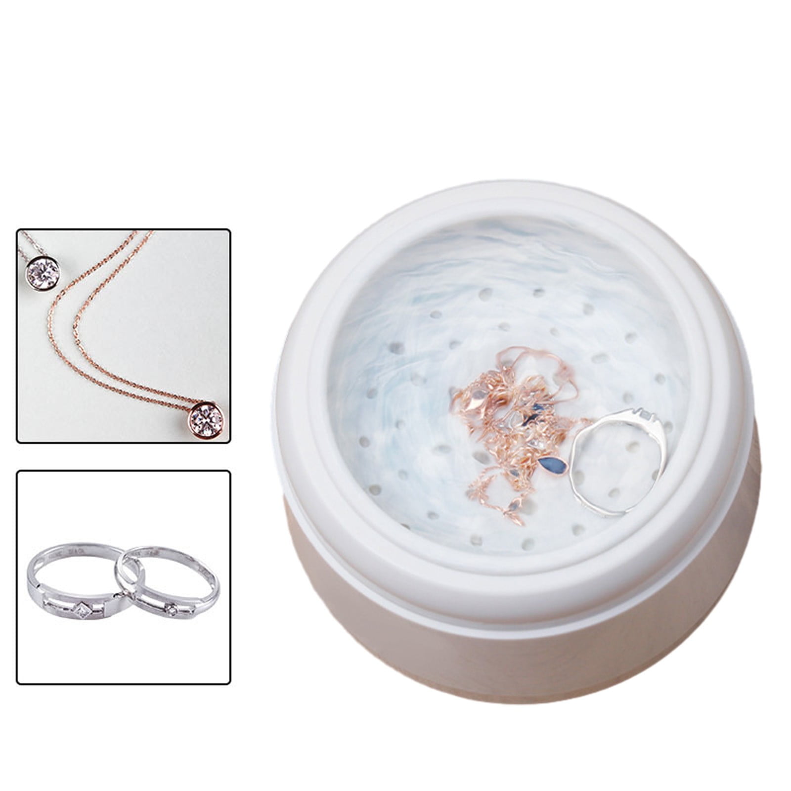 Qonioi Mini Jewelry Cleaner Machine, Ultrasonic Jewelry Eyeglass Lens ...