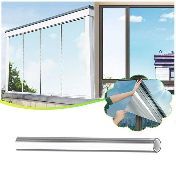 Qonioi One Way Window Film, Sun Blocking Reflective Privacy Window Film ...