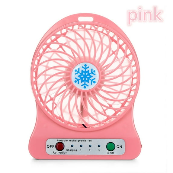 Qonioi Portable Rechargeable LED Light Fan, USB Desk Fan with Super ...