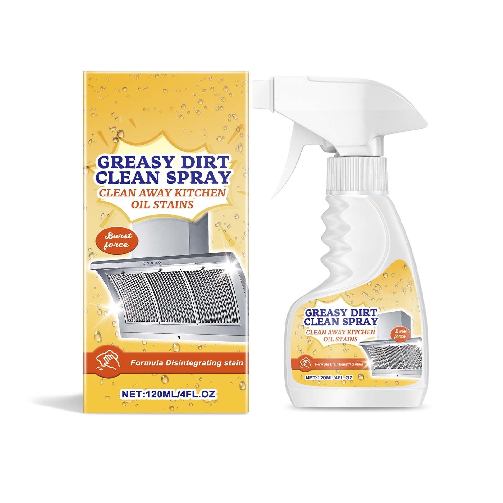 Qonioi Powerful Degreaser Cleaner, Heavy Duty Kitchen Grease Remover ...