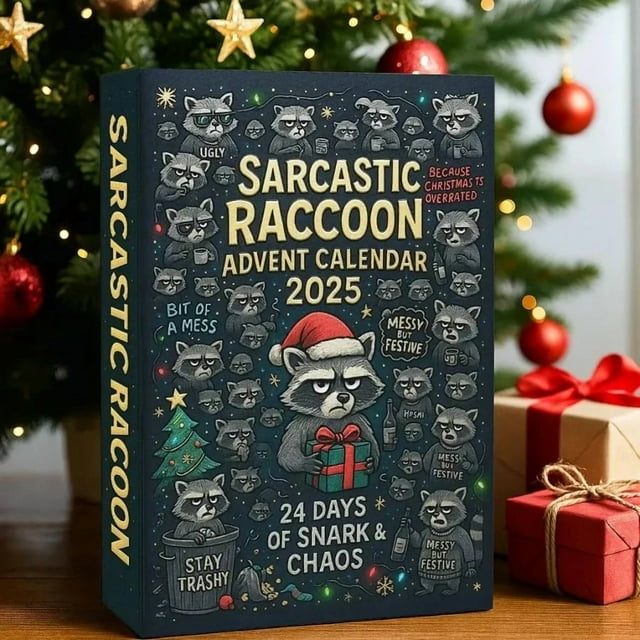 Qonioi Sarcastic Raccoon Advent Calendar 2025, 24 Days Countdown with ...