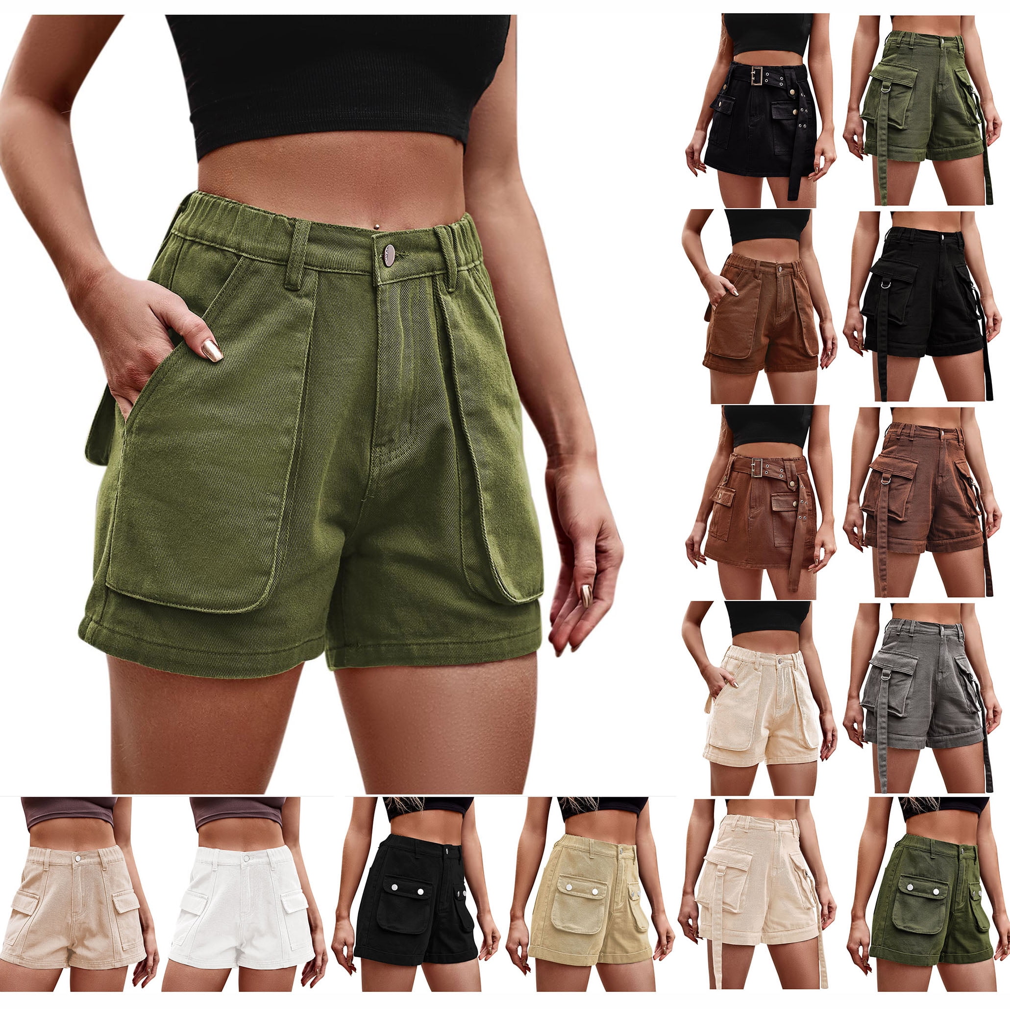 Xihbxyly Qonioi Shorts for Women, Jean Shorts Womens Cargo Shorts High ...