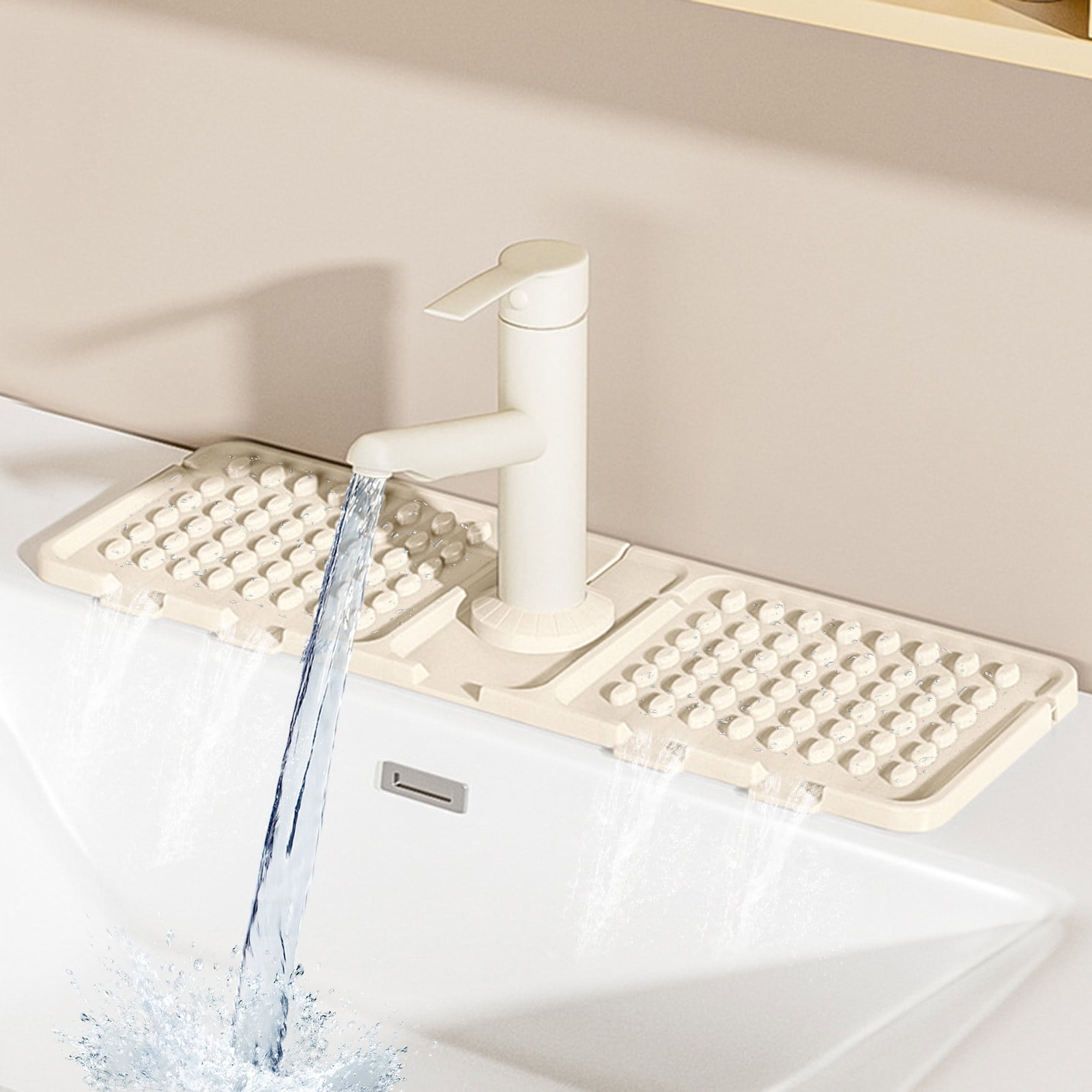Qonioi Sink Faucet Draining Pad, Extra Long Self-Draining Countertop ...