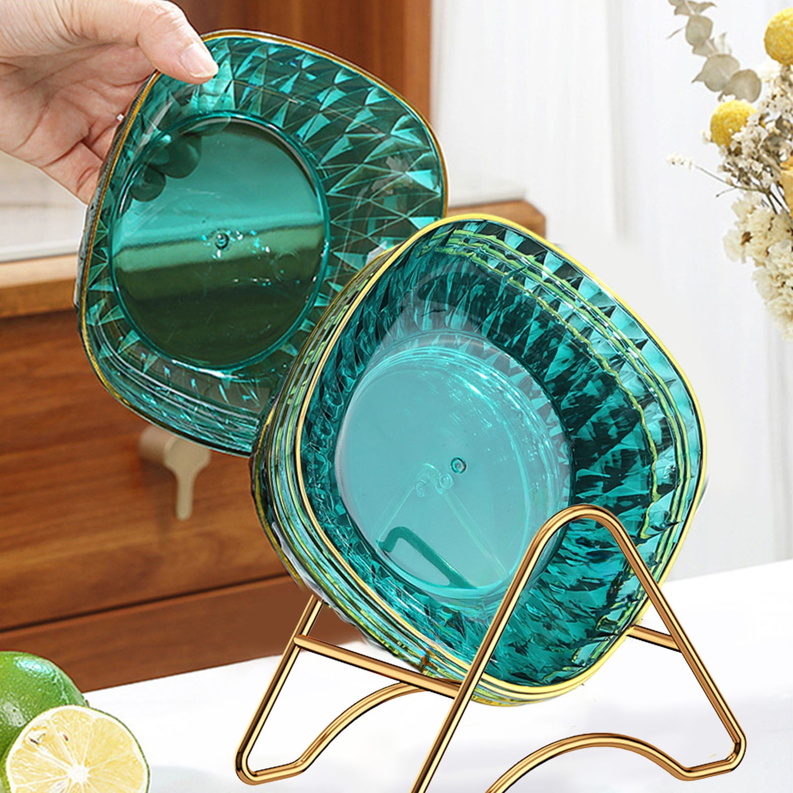 Qonioi Spit Bone Plates, Removable Dining Table Garbage Dishes for ...