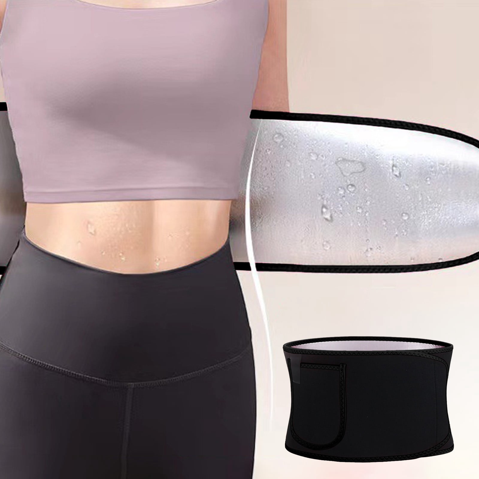 Qonioi Sweat Belt for Waist Trimming, Adjustable Waist Trainer for ...