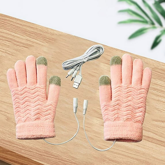 Qonioi USB Heated Gloves for Women, Winter Rechargeable Touchscreen ...