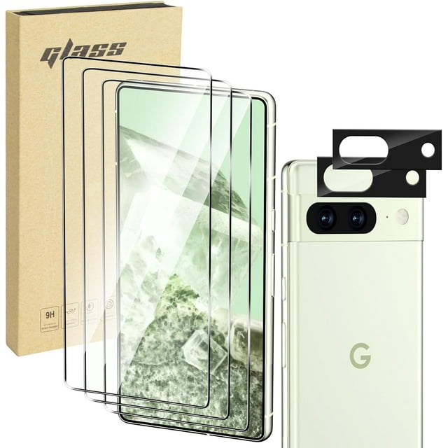 Qoosea 3 Pack for Google Pixel 8A Screen Protector with 2 Pack Camera ...