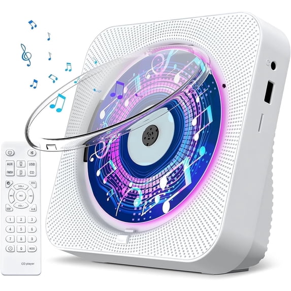 Qoosea CD Player with Bluetooth, FM Radio, Hi-Fi Speakers, USB, AUX, TF ...