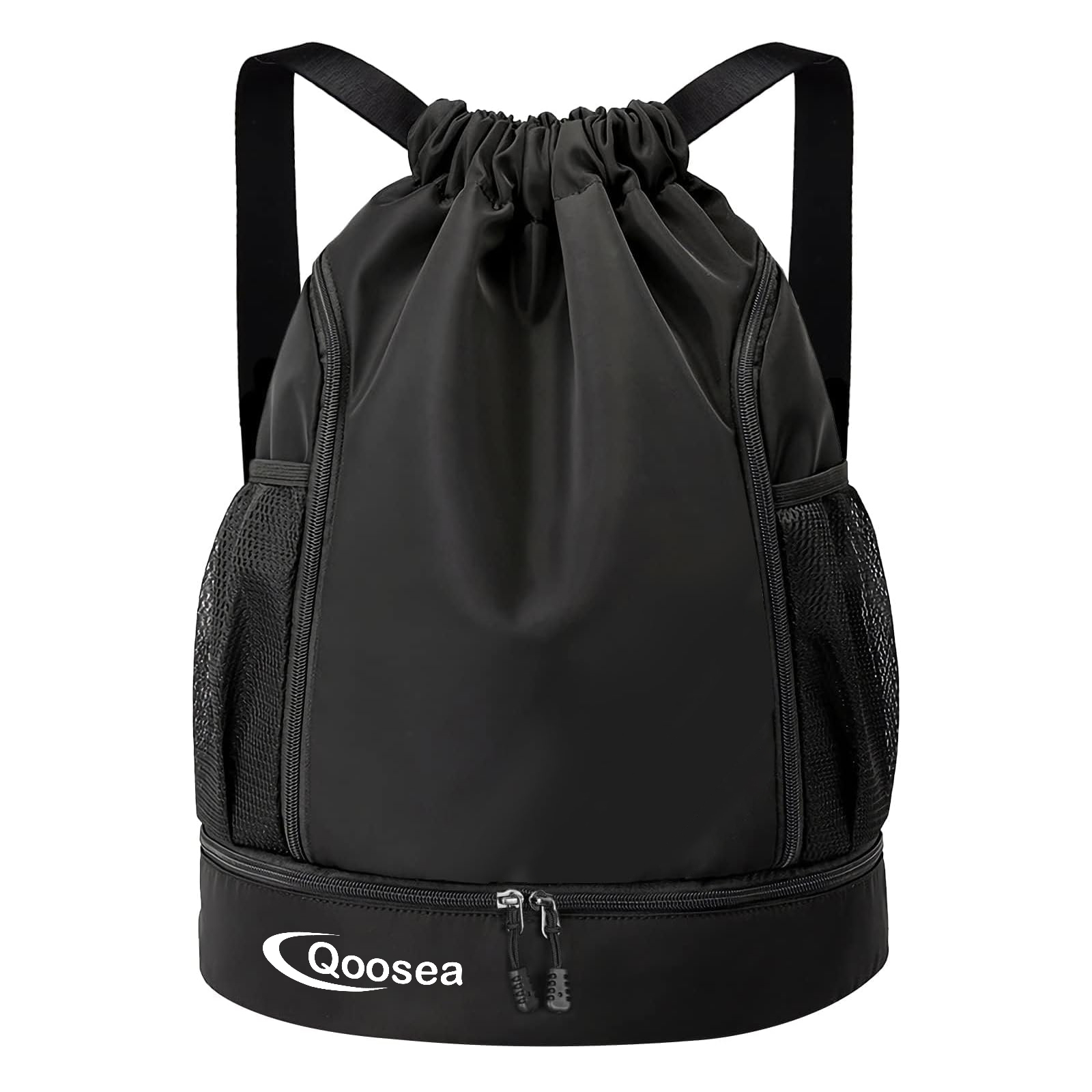 Costway Large Cinch Gym Drawstring Backpack, Folding Sports Sack with ...