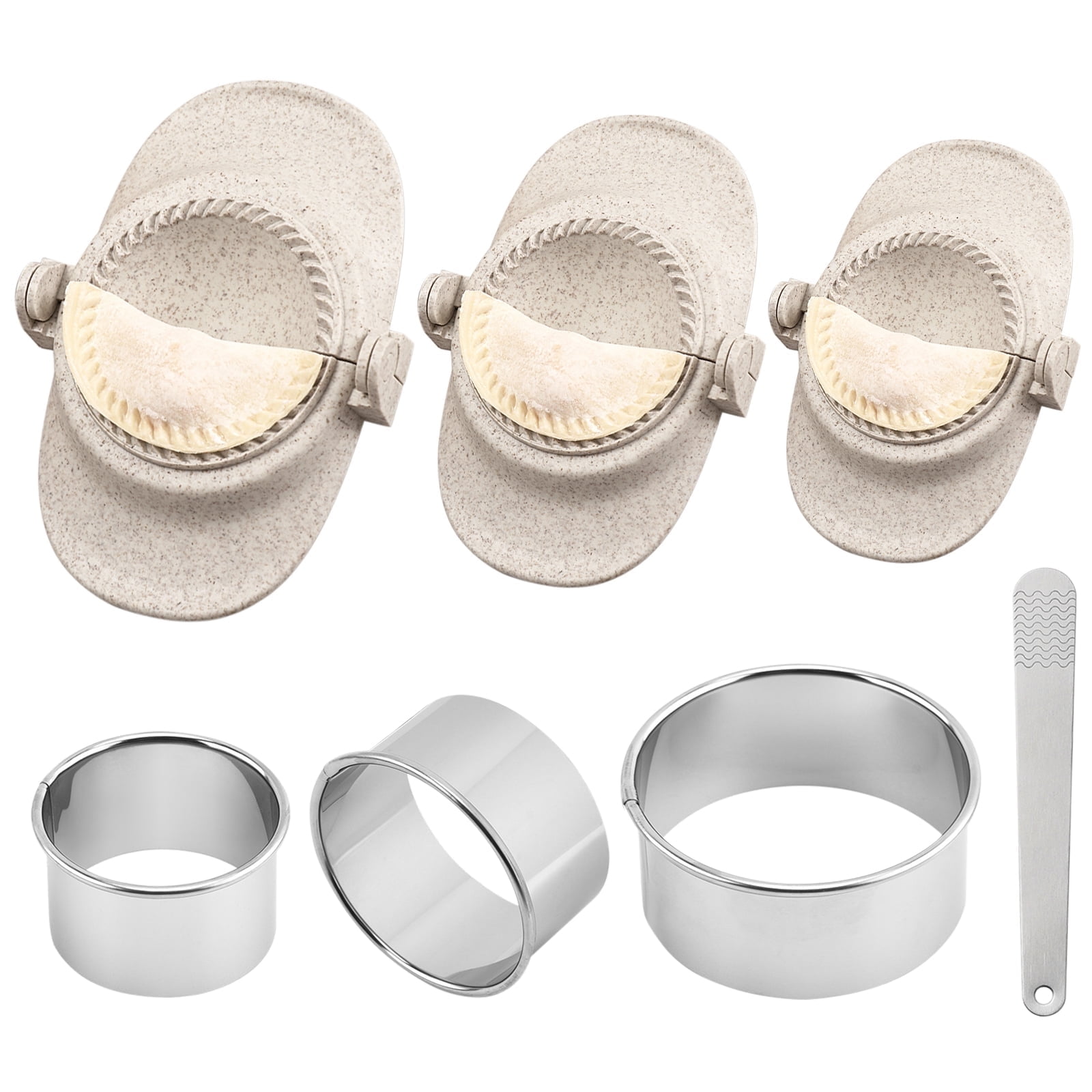Qoosea Dumpling Maker Set, Empanada Maker Press with Dough Cutter ...