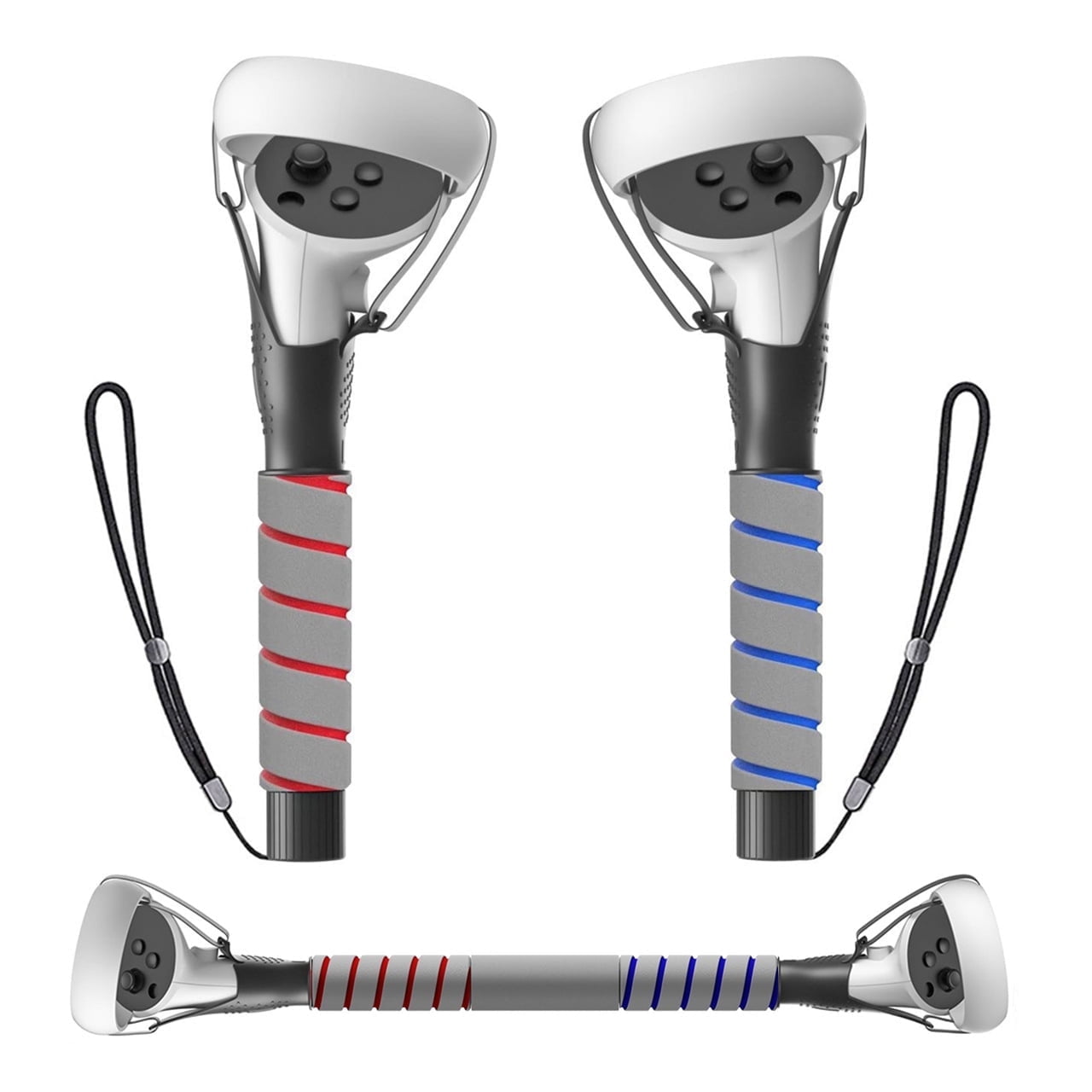 Qoosea Handle Attachments for Oculus Quest 2, VR Controller Grips for ...