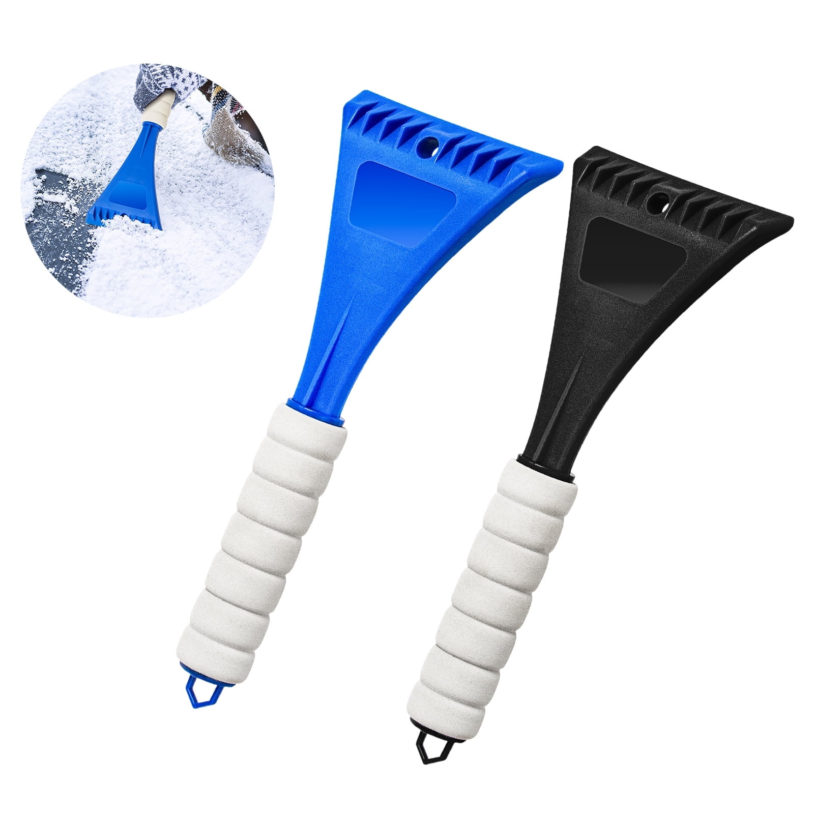 Qoosea Ice Scrapers for Car Windshield 2 Pack, Snow Removal for Car ...