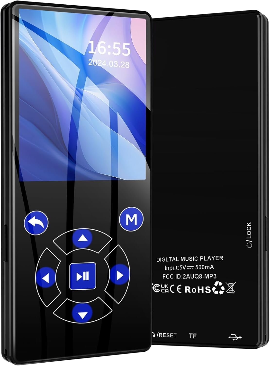 Qoosea MP3 Player P3 128GB Bluetooth Music Player HiFi Lossless with OTG Function HD Speaker FM ...