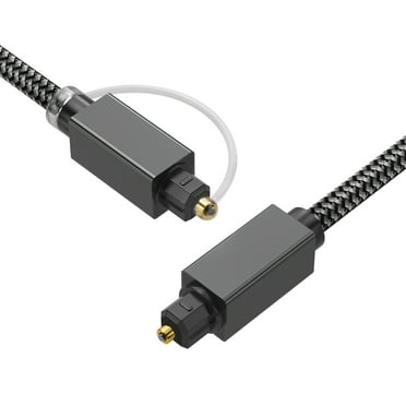 Optical Audio Cable 3.3ft/1M, Nylon Braided, 24K Gold-Plated, Slim ...