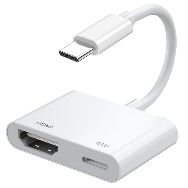 Qoosea USB C to HDMI Adapter for iPhone 15 to TV, Type C Digital AV ...