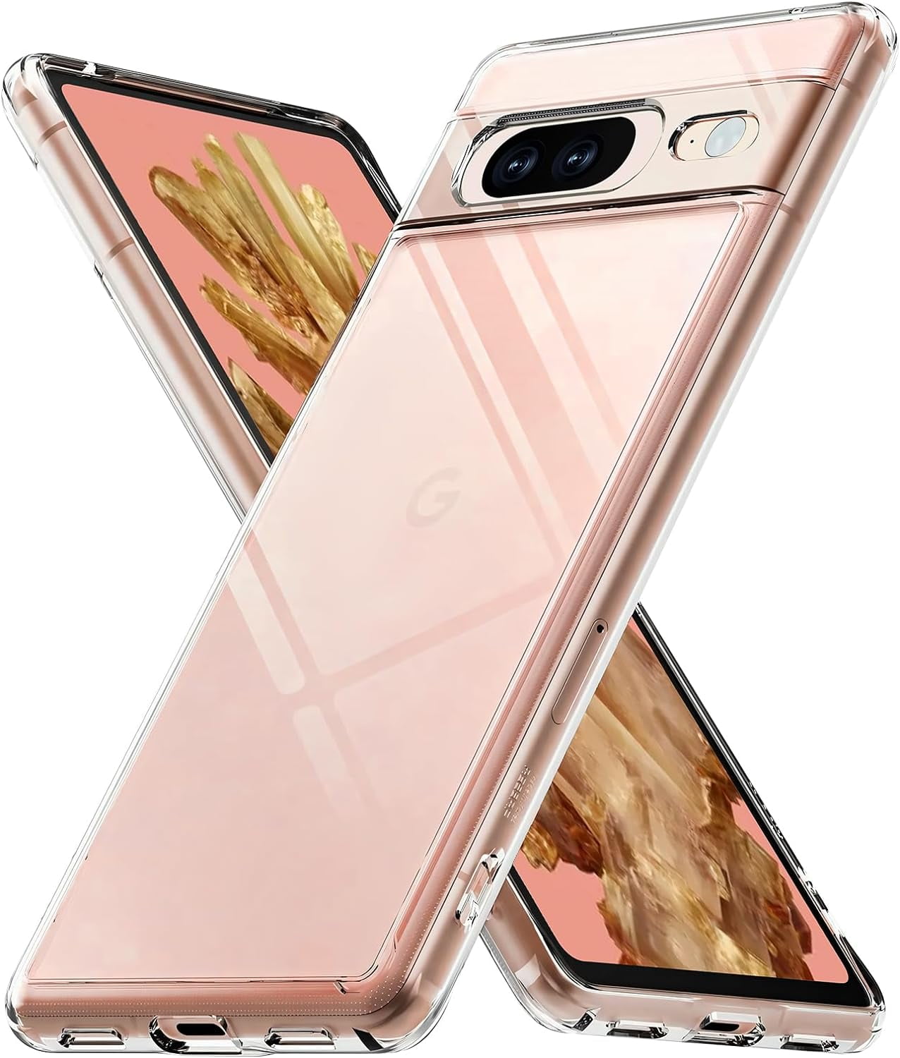 Qoosea for Google Pixel 8 Case Clear, Rugged Tough Shockproof TPU ...
