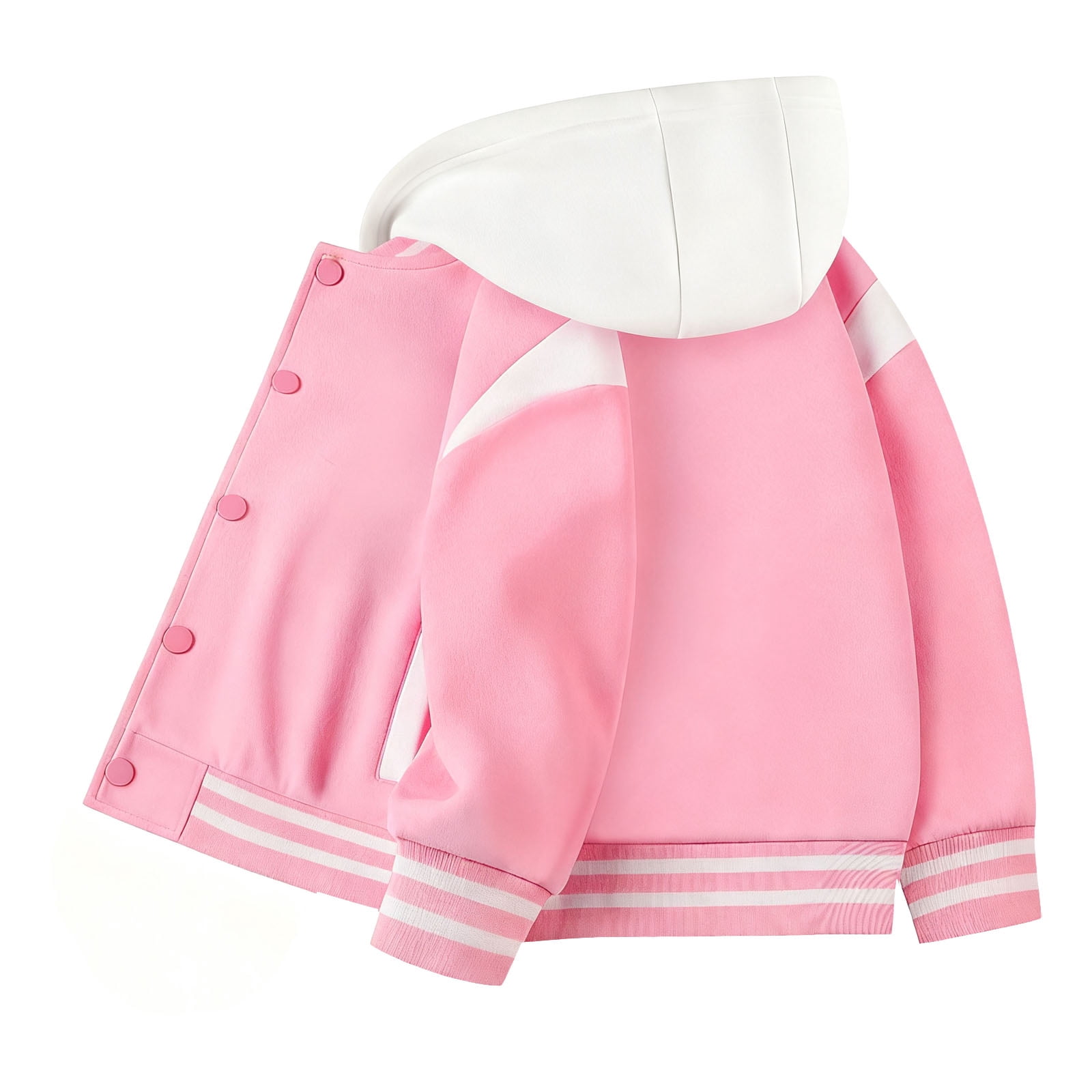 Qopobobo Baseball Jackets Girls Big Boys Coat Varsity Jacket Butoon ...