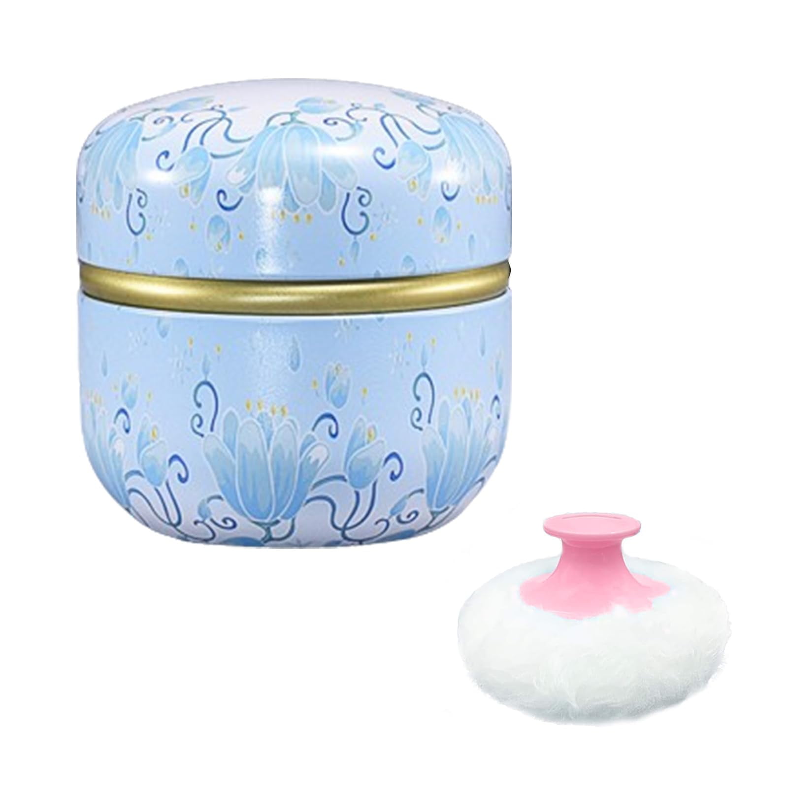 Qopoto Body Powder Puff and Container for Dusting Powder, Women Powder ...