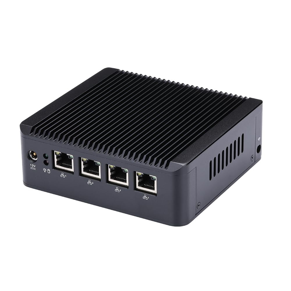 Qotom 4 LAN Mini PC Q190G4U-S02 with 8GB RAM 128GB SSD, Intel Celeron ...