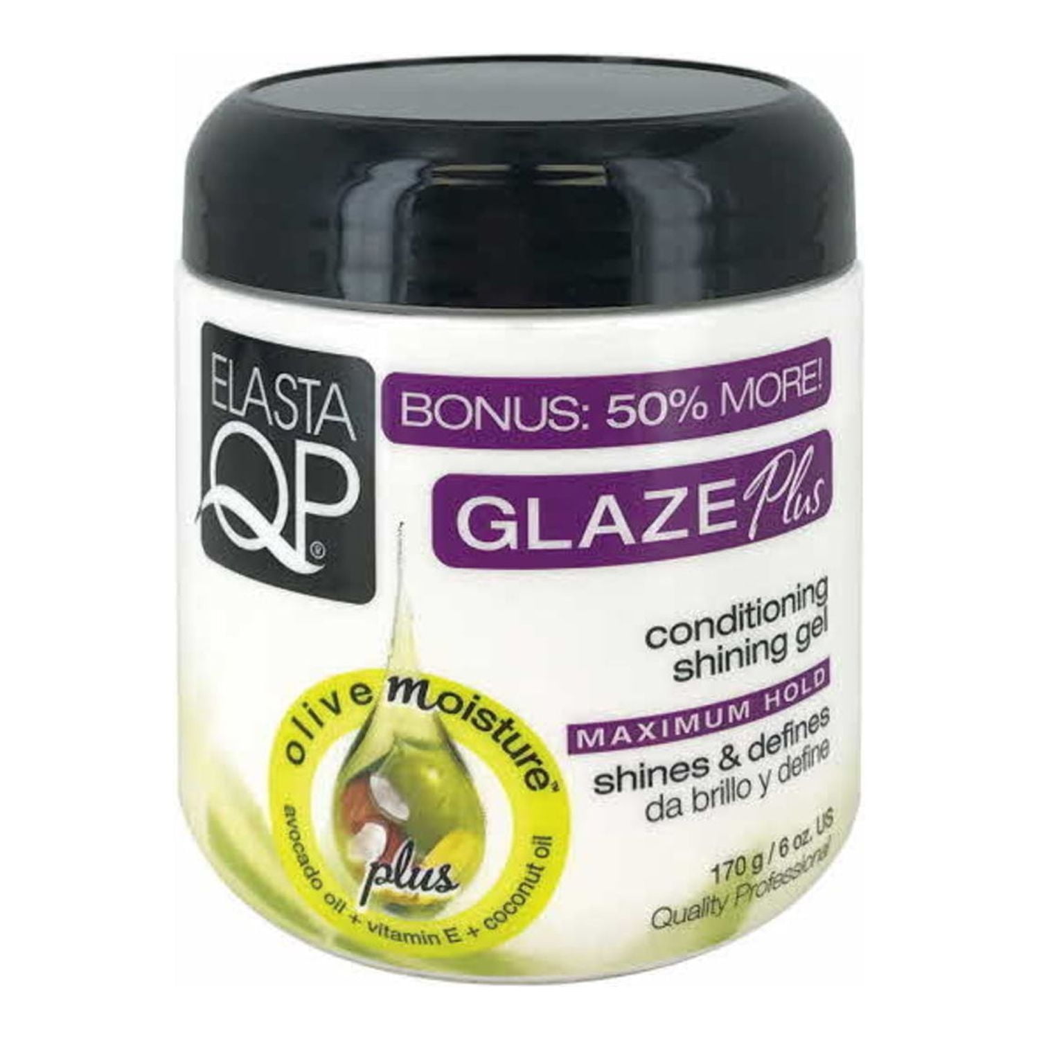 Qp Glaze Plus Maximum Hold Gel 6 Oz, Pack of 12 - Walmart.com