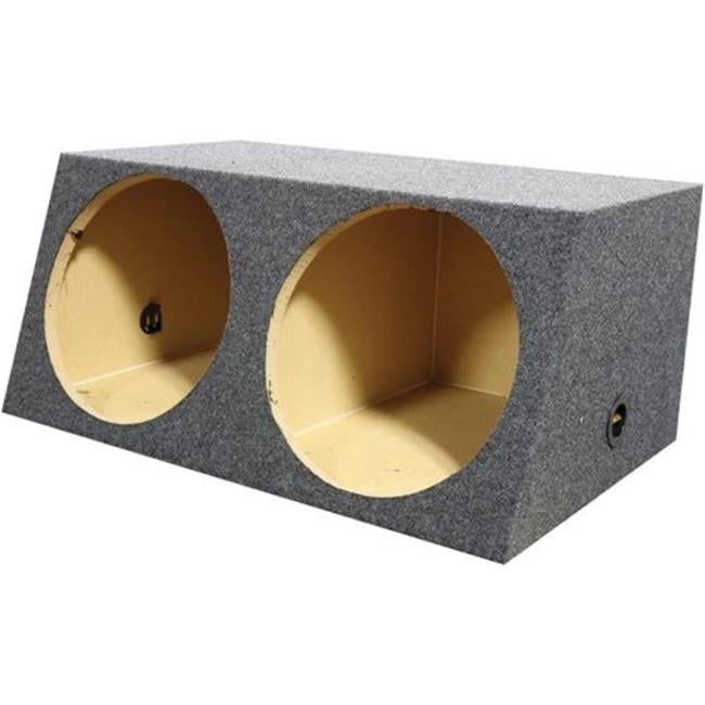 QPower (2) 15" Heavy Duty Angled Woofer Box - 1" MDF Construciton ...