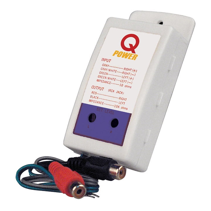 QPOWER QP07 2-CHANNEL LINE-OUT CONVERTER (LOC) CAR AUDIO HI-LOW ADAPTOR ...