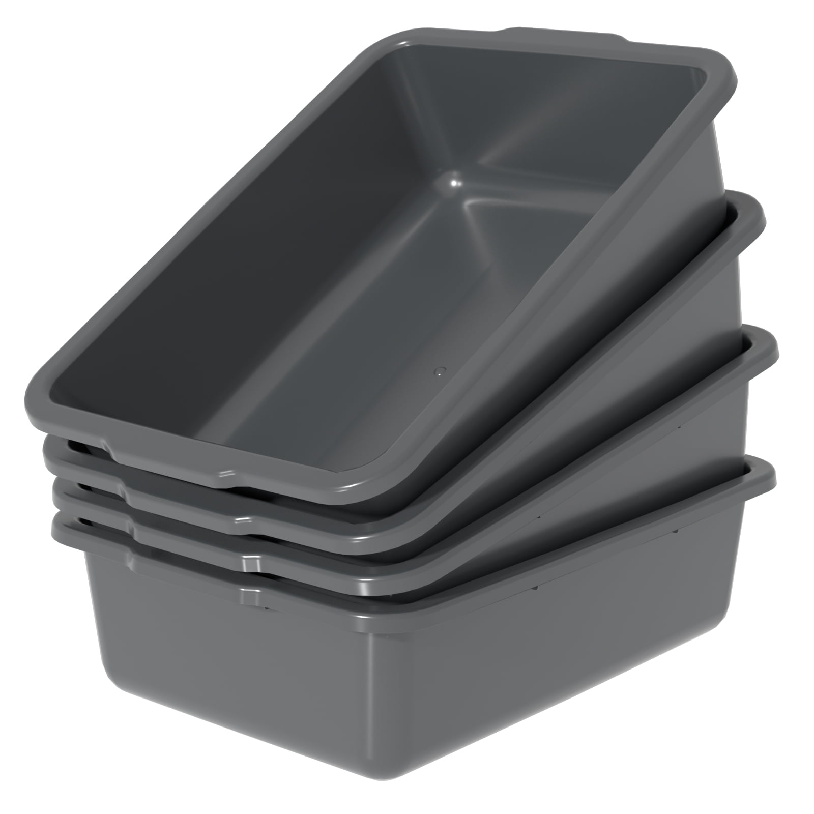 Qqbine 35 Quart Commercial Bus Tubs, Plastic Bus Box Dish Pan Basin ...