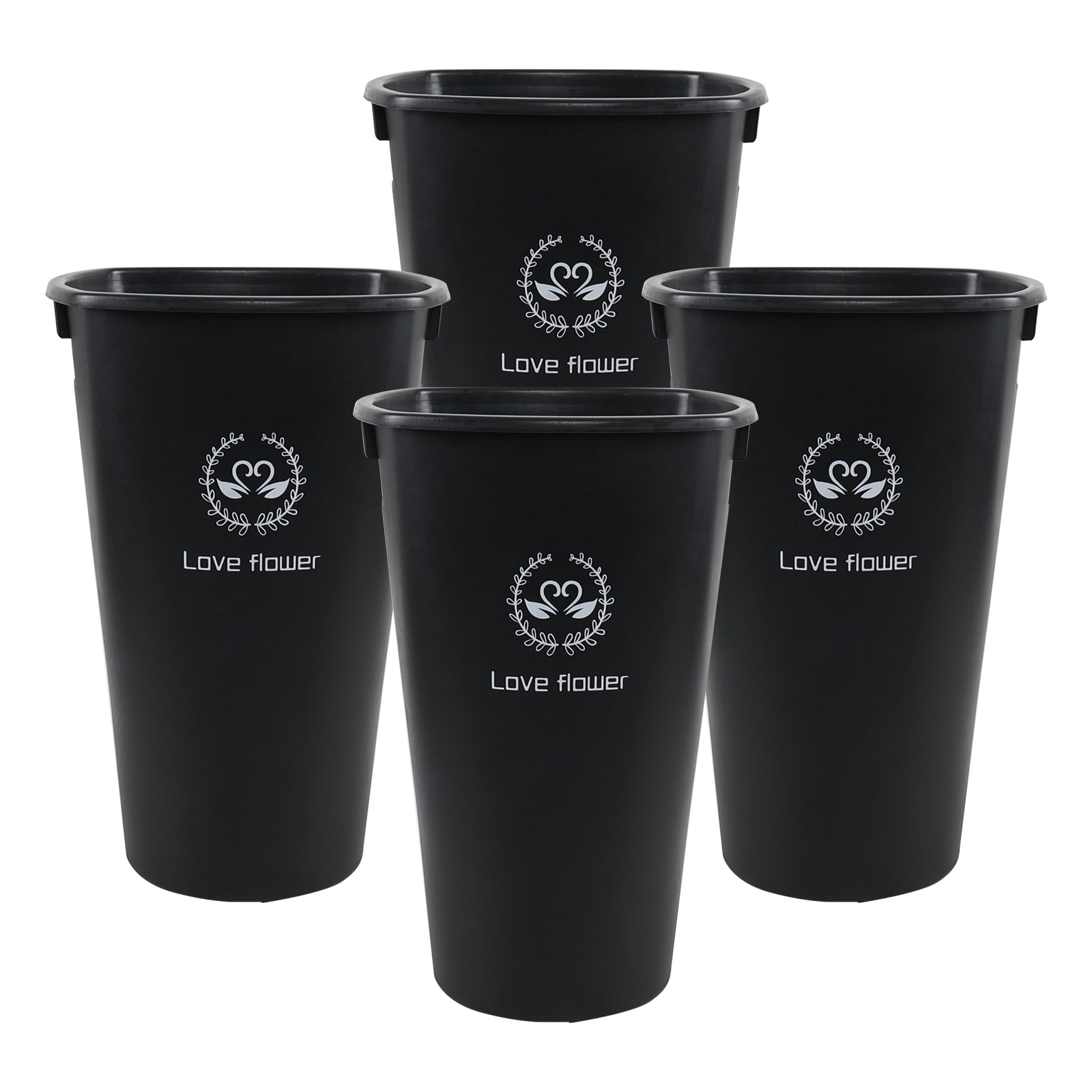 Qqbine 4-Pack Tall Flower Plant Buckets with Handles, Wake Up Flower ...