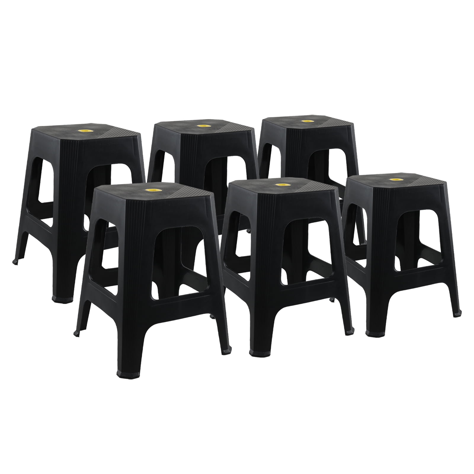 Qqbine 6 Packs Plastic Stackable Stools, Multipurpose Nesting Stool ...