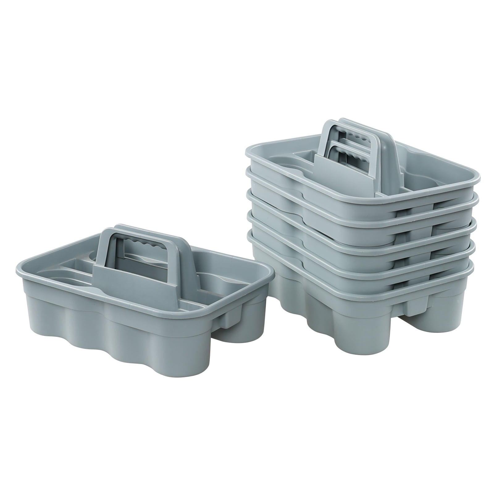 Qqbine Plastic Cleaning Tote Caddy, Plastic Caddy with Handle, 6 Pack ...