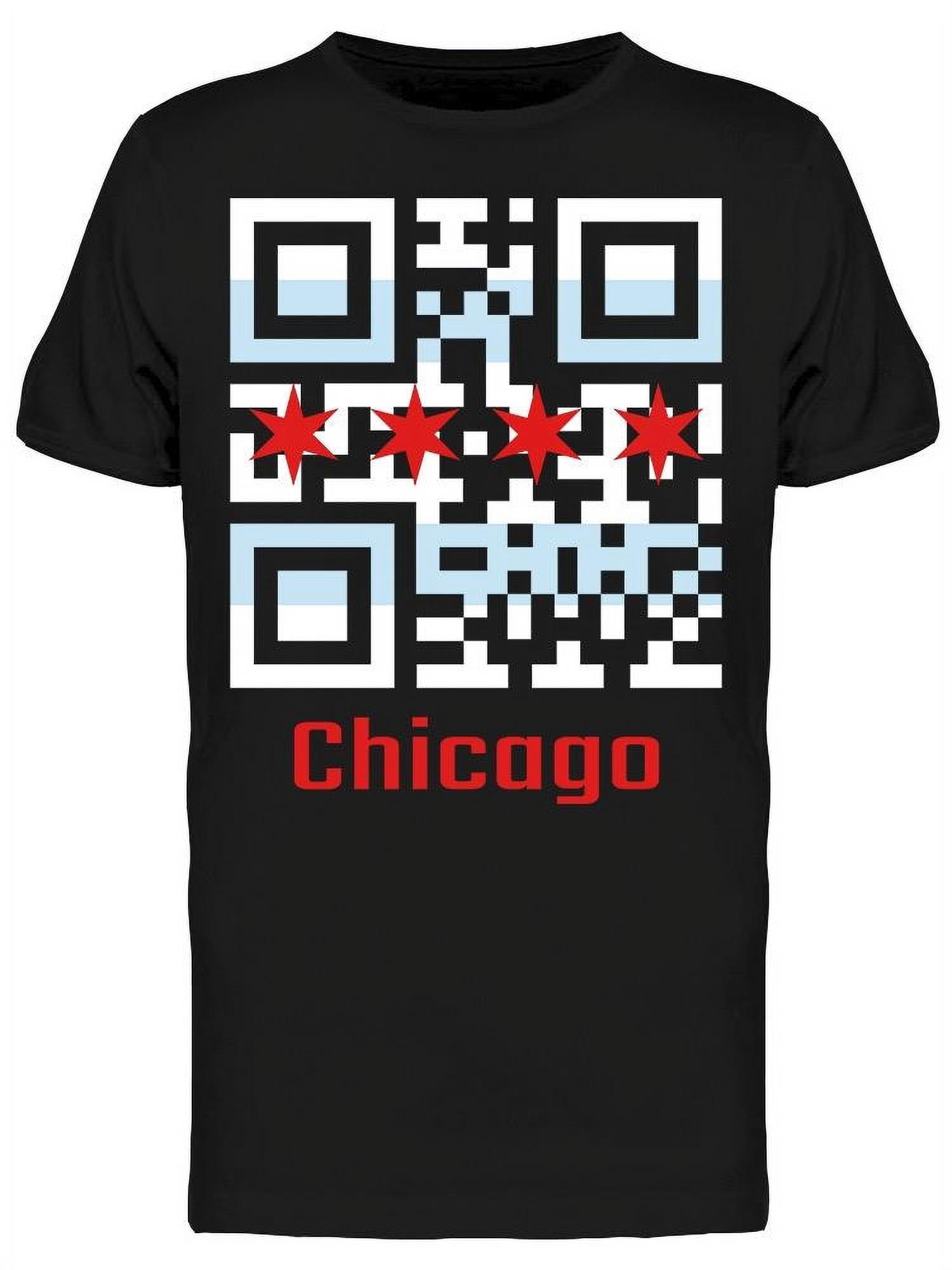 Qr Code Chicago T-Shirt Men -Image by Shutterstock, Male x-Large ...