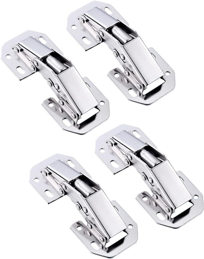 Qrity 4 Pieces Kitchen Cabinet Door Hinges Concealed Cupboard Door ...
