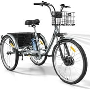 NOMIGO Electric Tricycle, 7 Speed 3 Wheel Electric Bicycle with 48V 15Ah Lithium Battery, Max ...