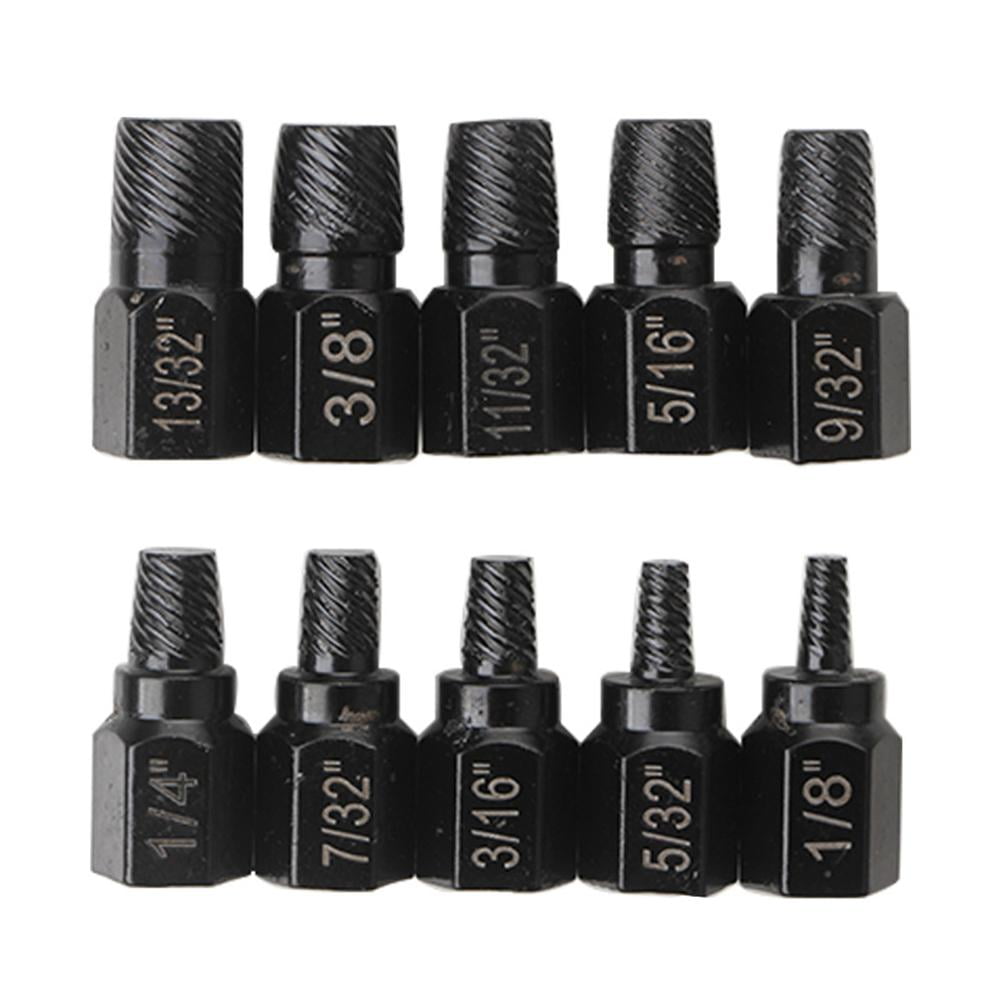 Qsnailfrr 10x Bolt Extractor Set Stripped Damaged Bolt Nut Removal ...