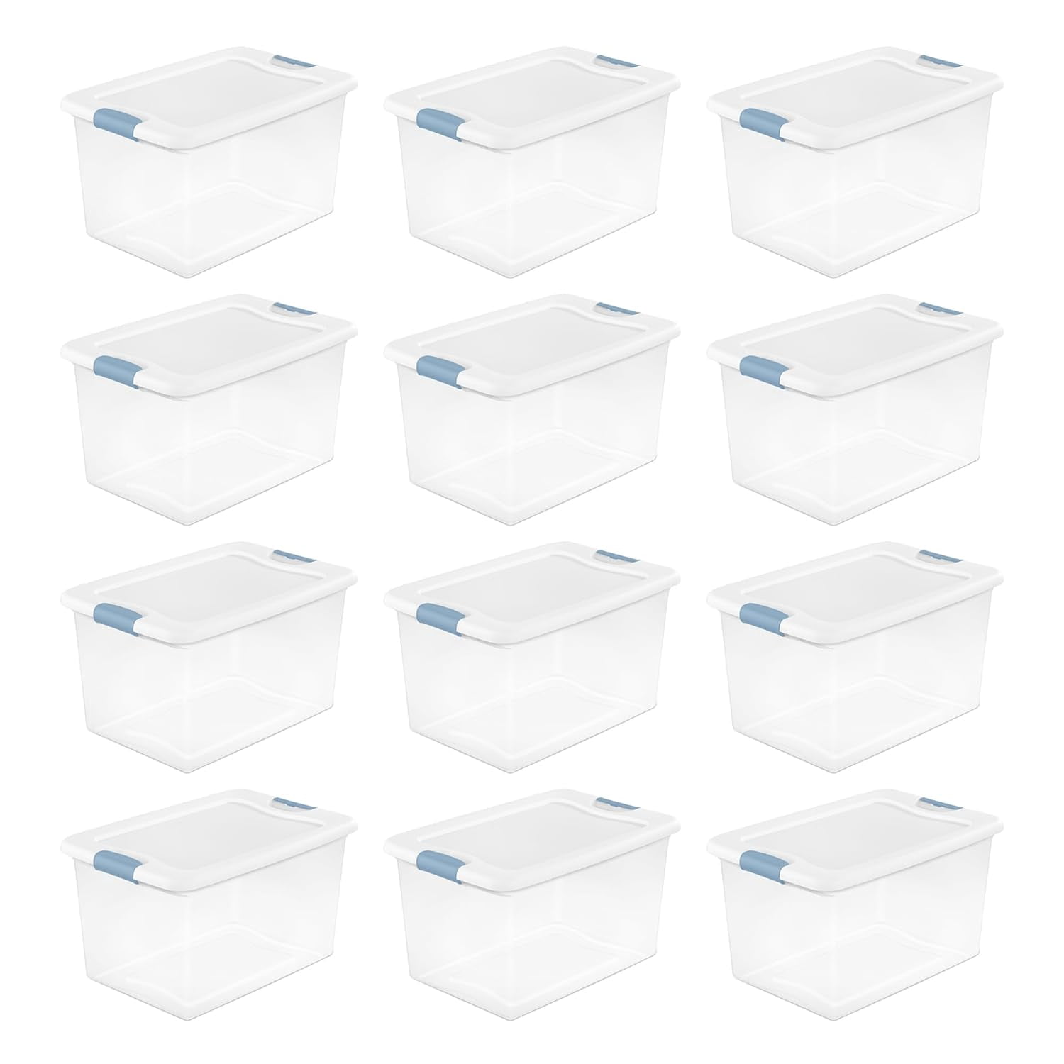 Qt Latching Storage Box, Stackable Bin with Latch Lid, Plastic ...