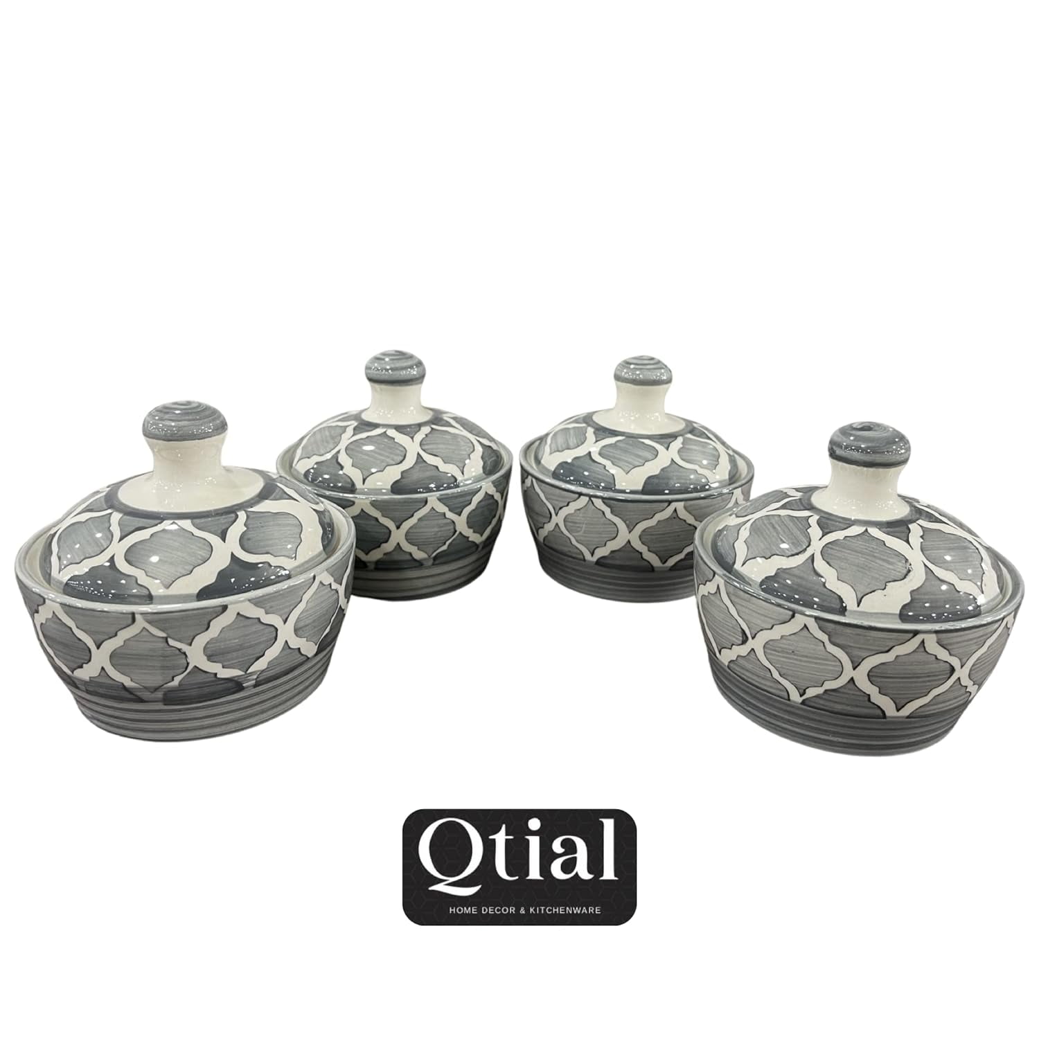 Qtial Butter pot combo, Handcrafted Moroccan design 4"Ceramic Butter ...