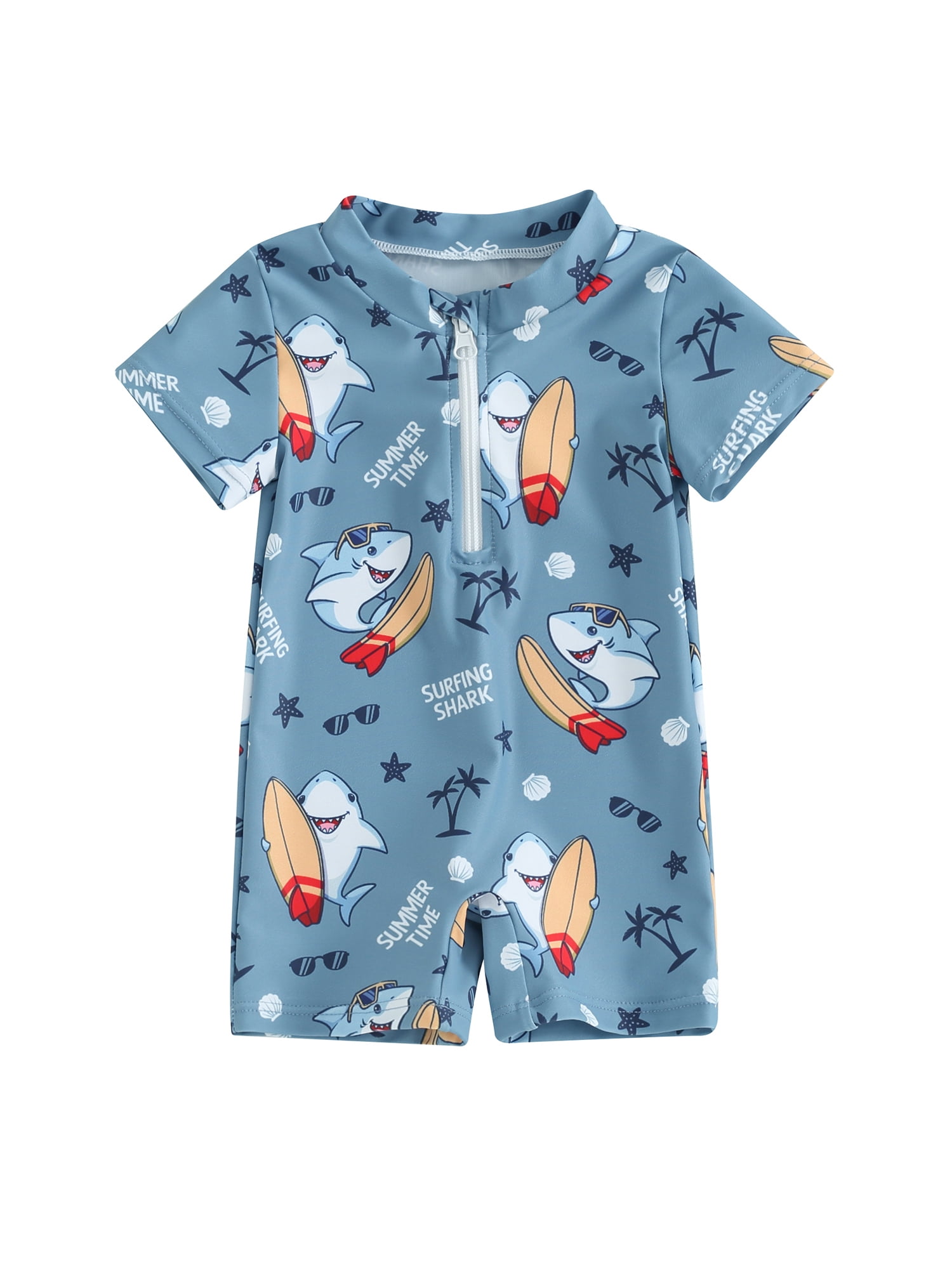 Qtinghua Infant Toddler Baby Boy Rash Guard Swimwear Marine Life Print ...