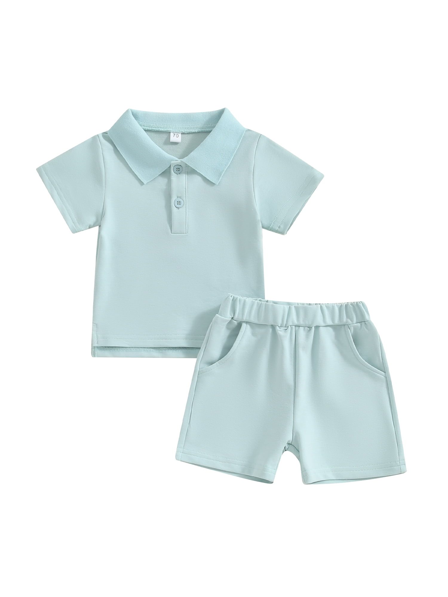 Qtinghua Infant Toddler Baby Boy Summer Clothes Short Sleeve Turn-down ...