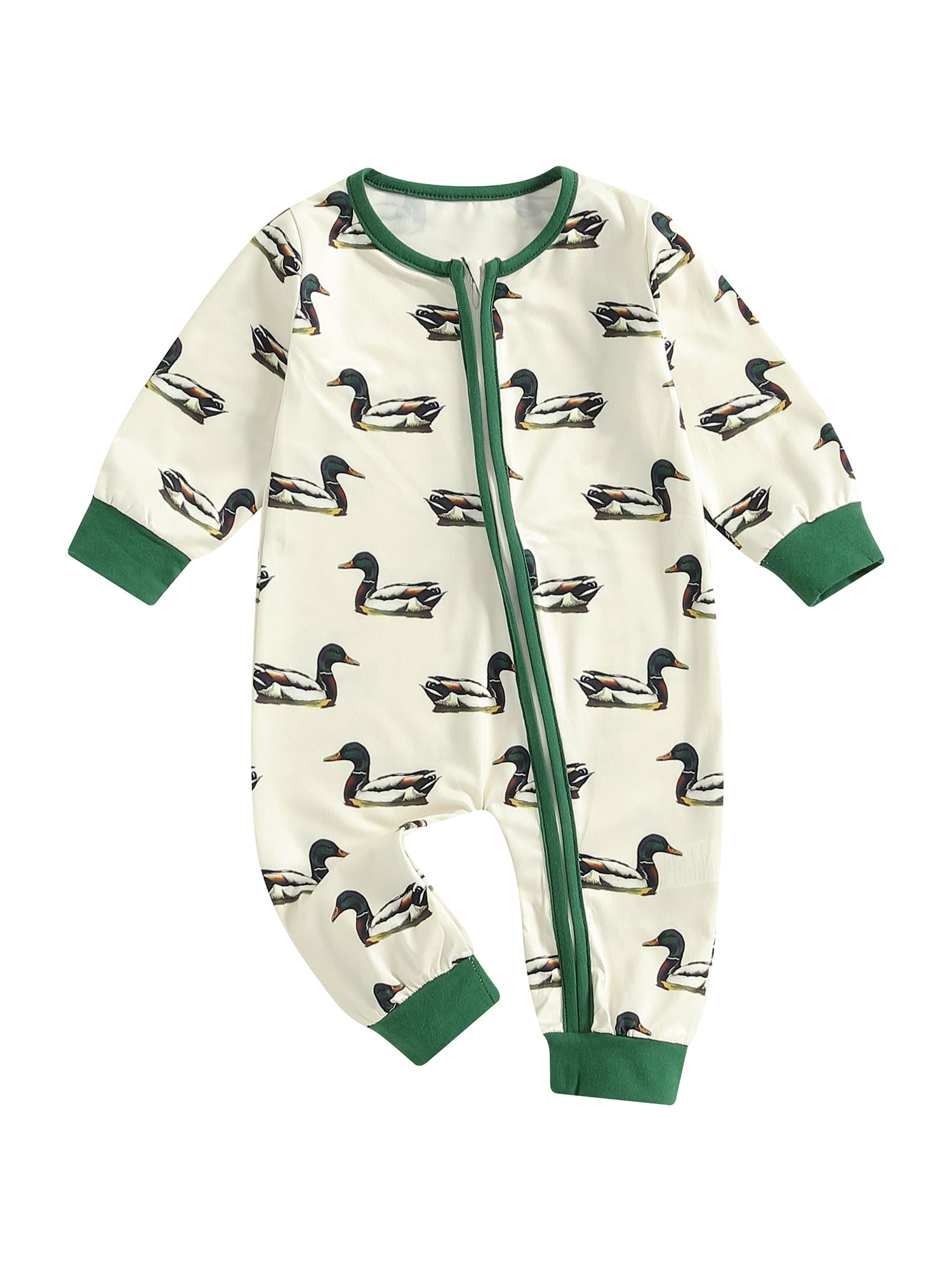 Qtinghua Newborn Baby Boy Duck Baby Clothes Mallard Duck Long Sleeve ...