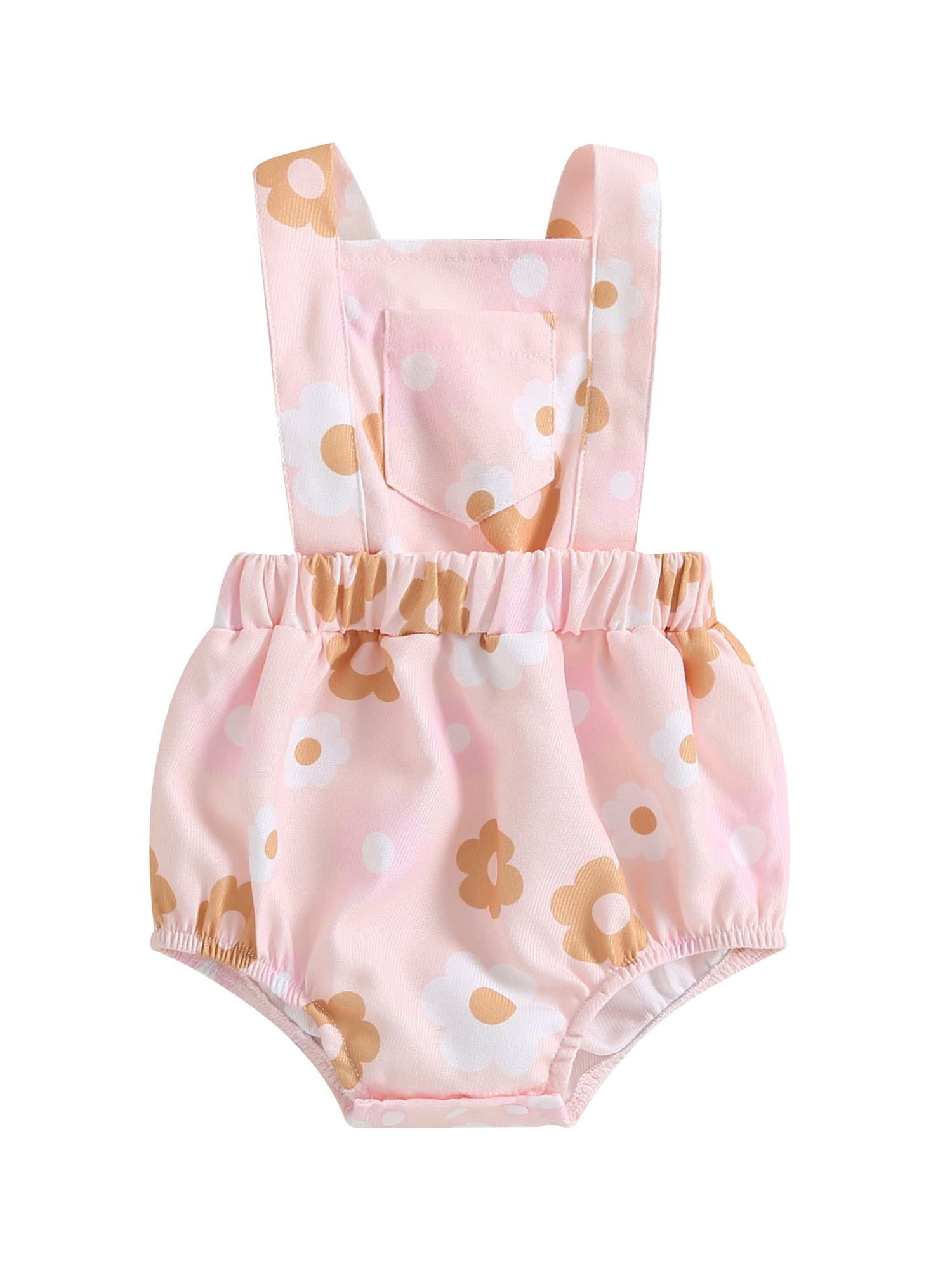 Qtinghua Newborn Baby Girl Bubble Romper Floral Print Overalls Jumpsuit Summer Clothes Sunsuit ...