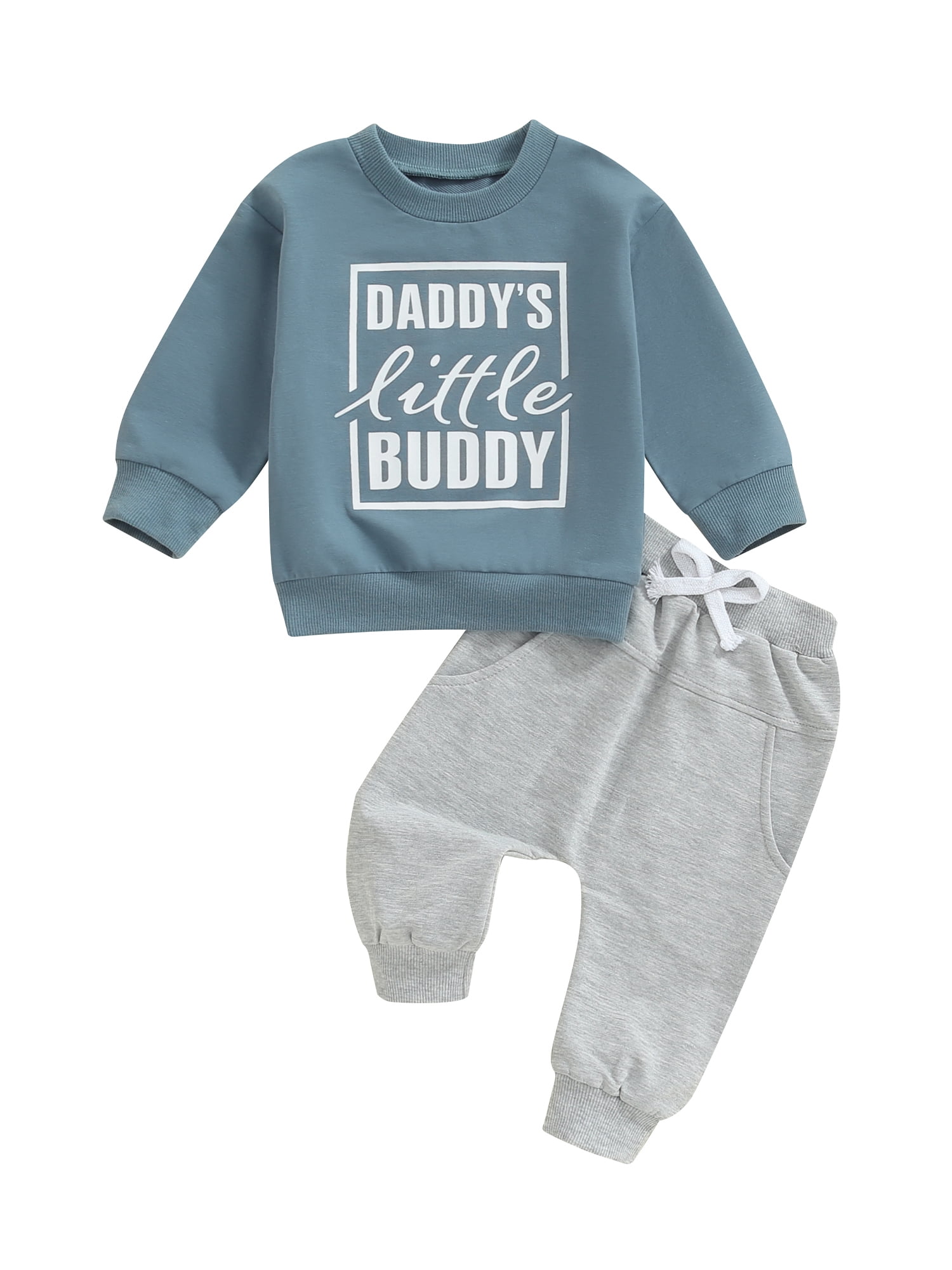 Qtinghua Toddler Baby Boy Clothes 6 12 18 24 Months 2T 3T Fall Winter Outfit Daddy's Little ...