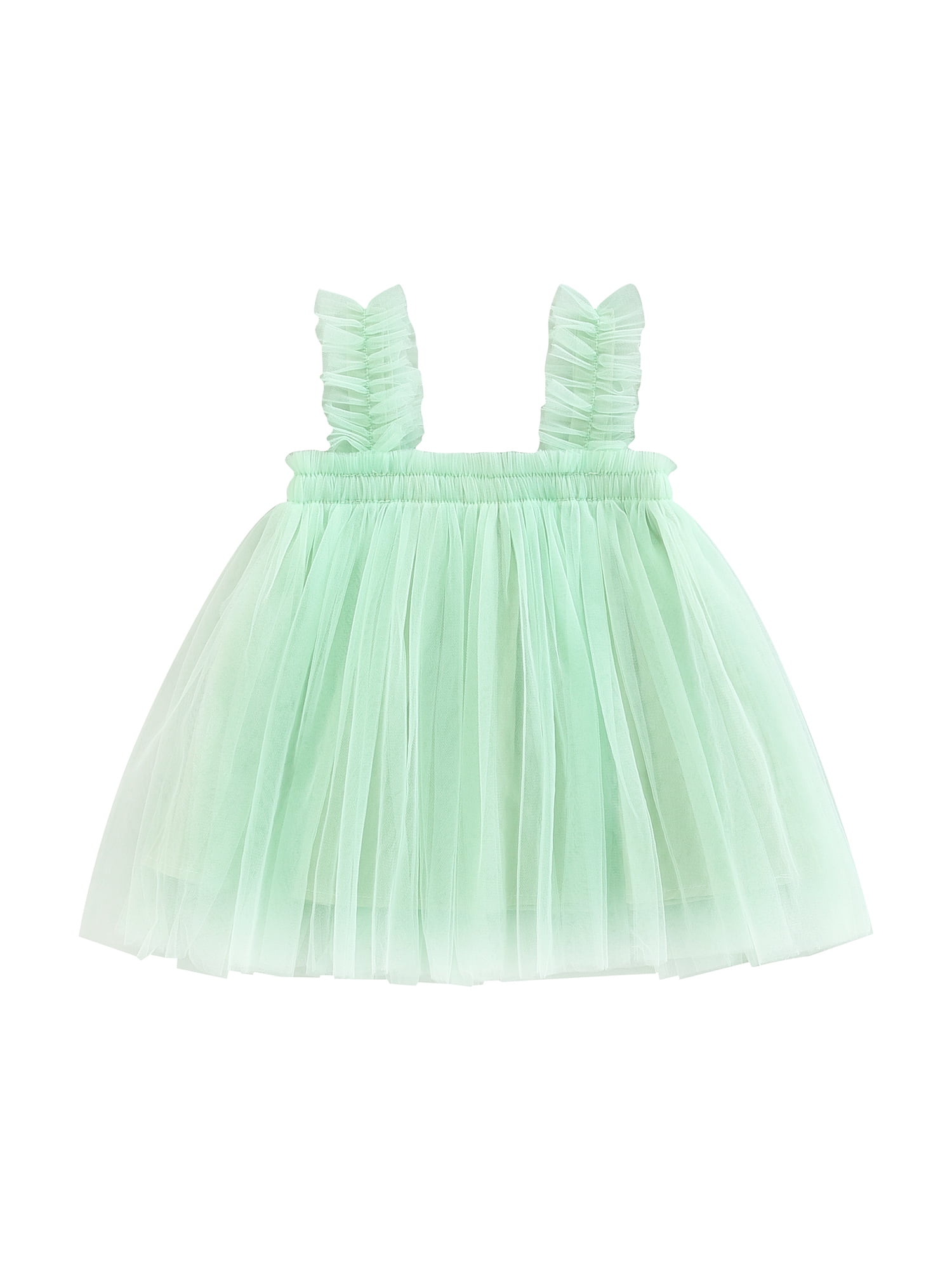 Qtinghua Toddler Baby Girl Tutu Dress Sleeveless Tulle Layered Princess ...