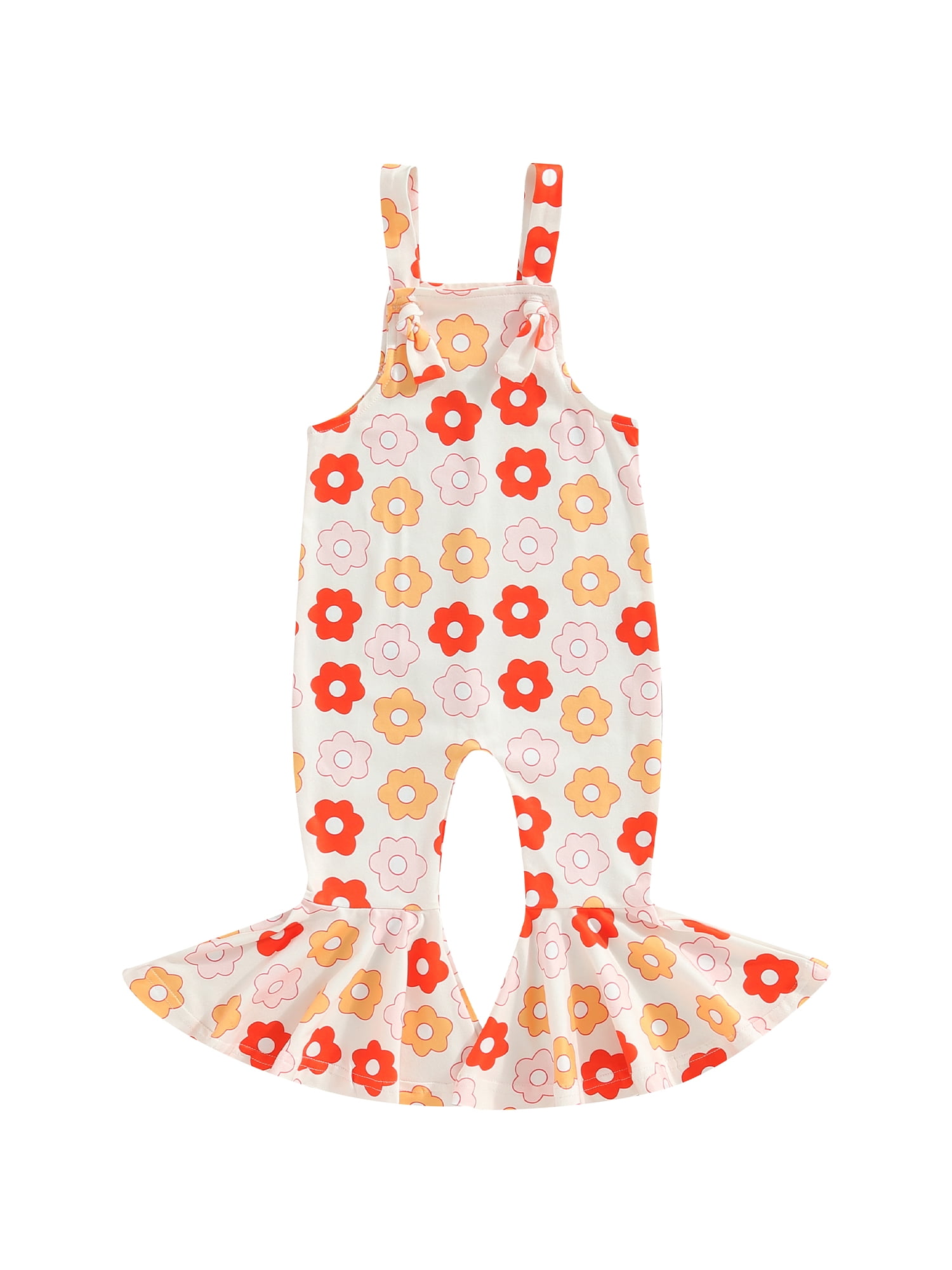 Qtinghua Western Baby Girls Clothes Strap Sleeveless Jumpsuit Romper Cow Print Overalls Pants ...