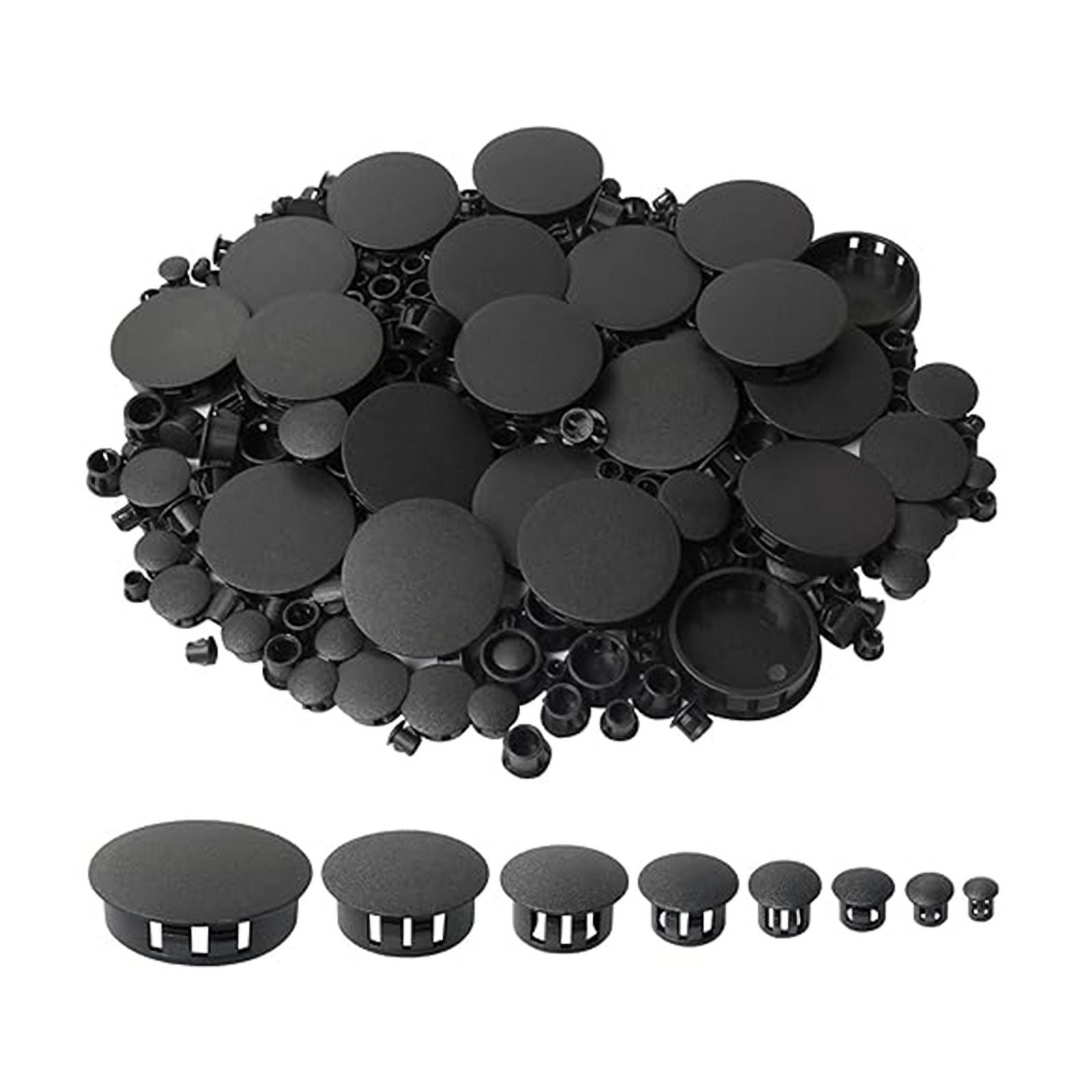 320 Plug Hole Plugs, Hole Cover Snap-In Keyhole Plugs,(Black) - Walmart.com