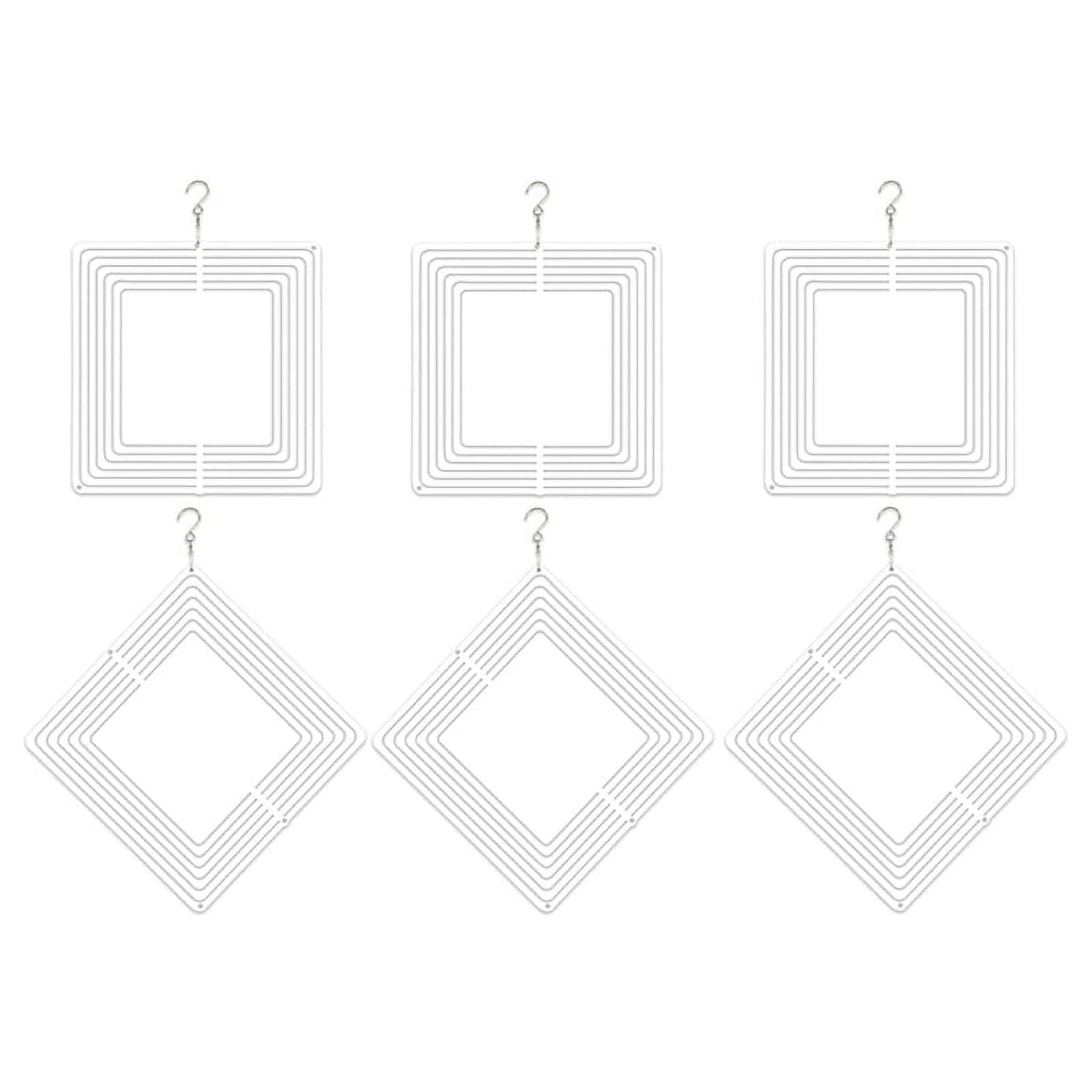 6Pack 10Inch Sublimation Wind Spinner Blanks 3D Square Wind Sculpture ...