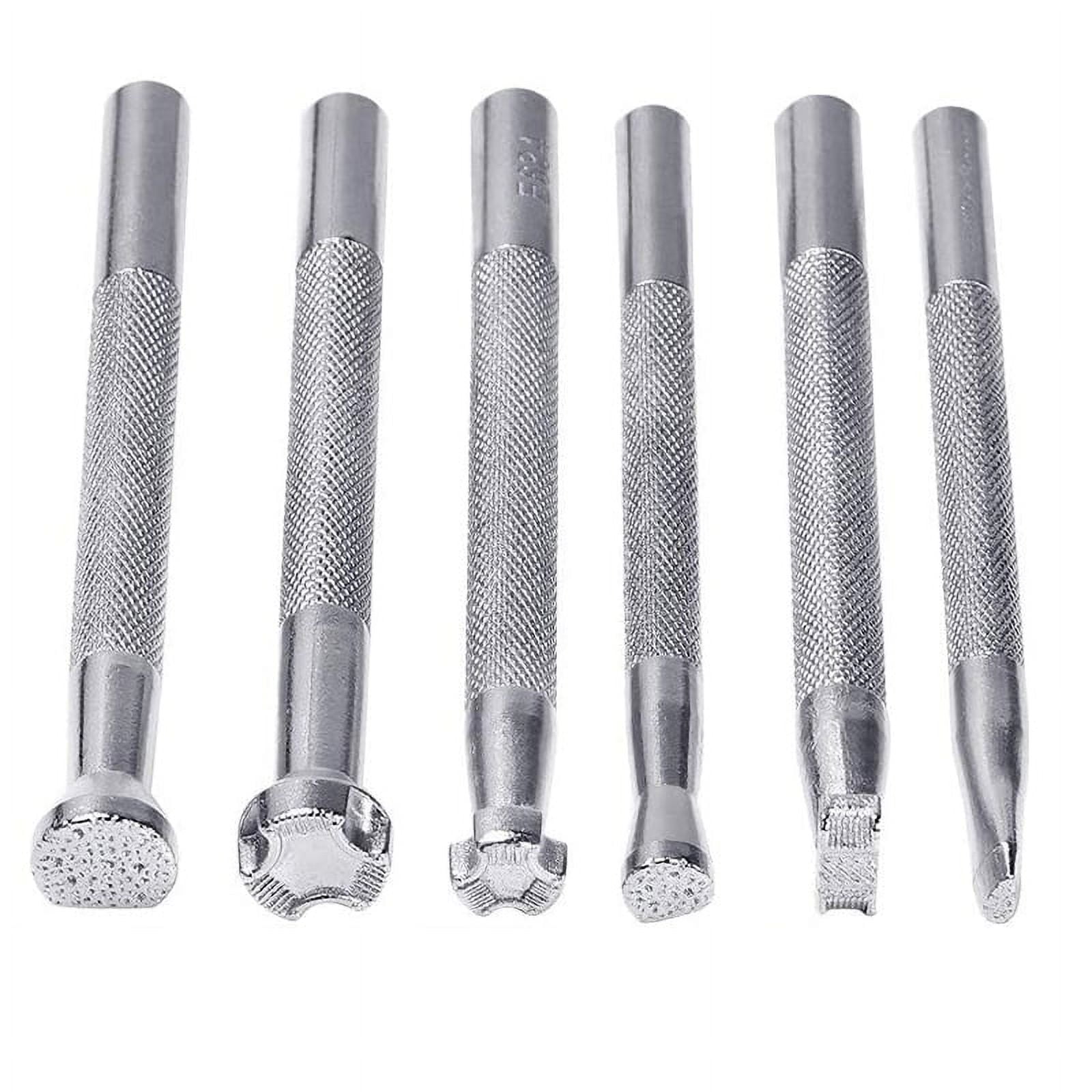 Qtmnekly 6Pcs Leather Stamping Tools Leather Working Saddle Making ...