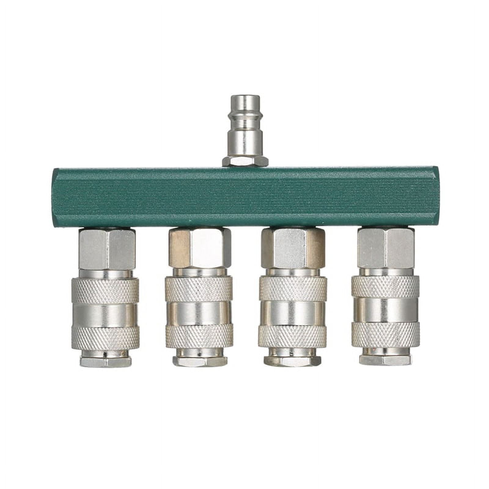 Qtmnekly Air Compressor Splitter with 4 Couplers & 1/4Inch NPT Plug 1 ...