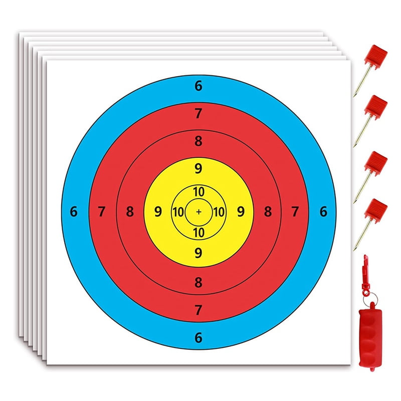 Qtmnekly Archery Targets Paper, 50Pcs Bow and -Targets for Hunting ...
