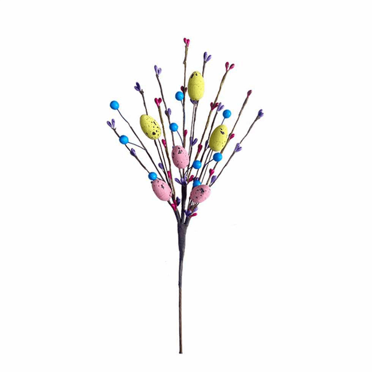 Qtmnekly Artificial Easter Vine with Pastel Easter Eggs and Berries ...