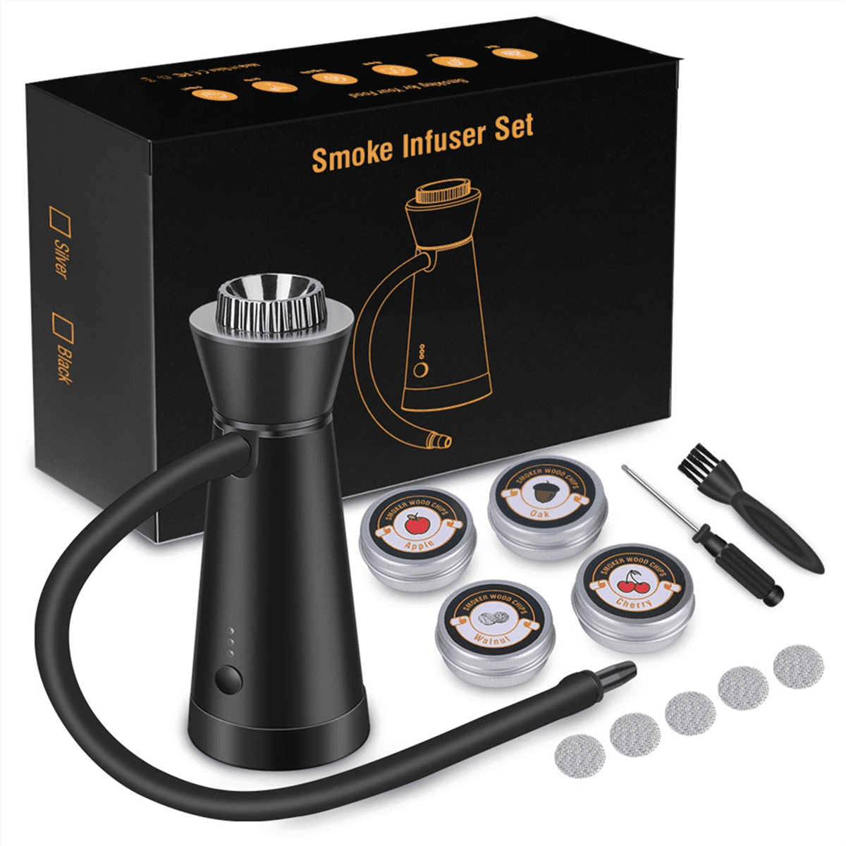 Qtmnekly Cocktail Smoker Electric Food And Beverage Portable Smoking Tool Indoor And Outdoor
